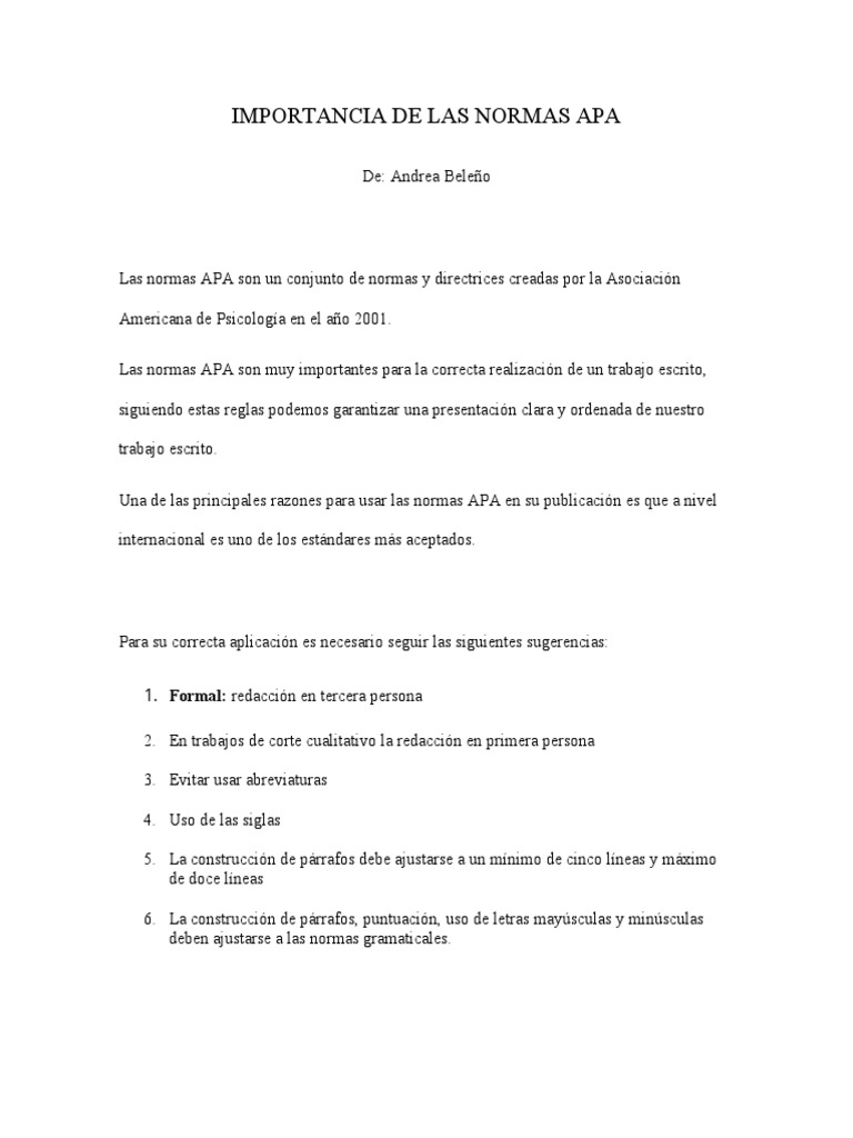 FORMATO APA | Estilo apa