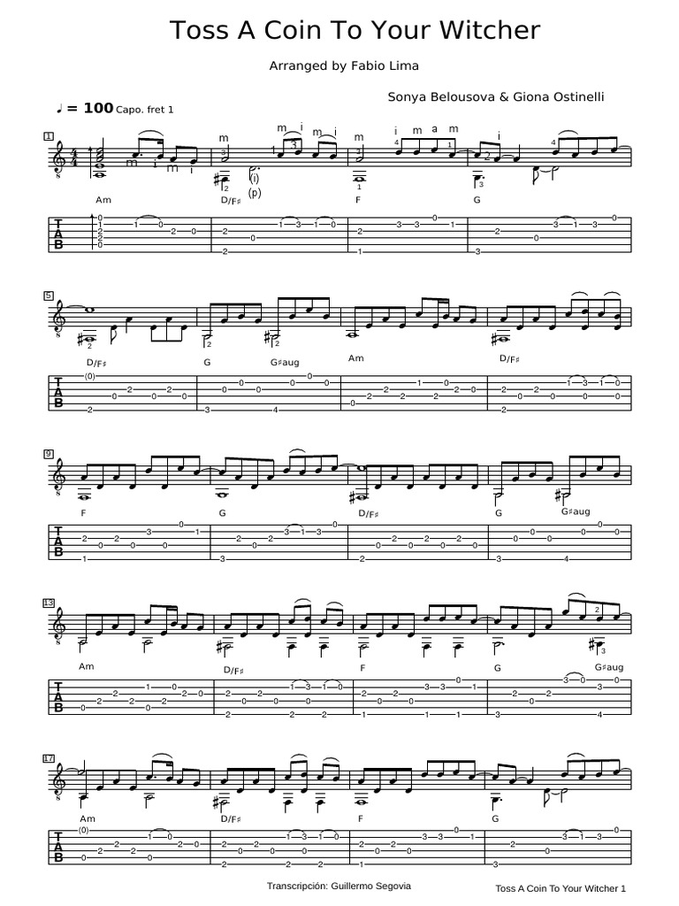 M Mimi 1 3 M Imam I 2: Arranged by Fabio Lima | PDF