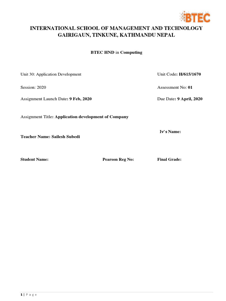 Application Development of an Inventory Management System for a ...