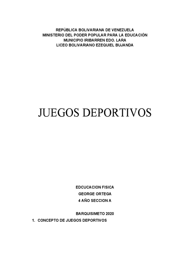 Ejemplos de Juegos Deportivos | PDF | Vóleibol | Pelota