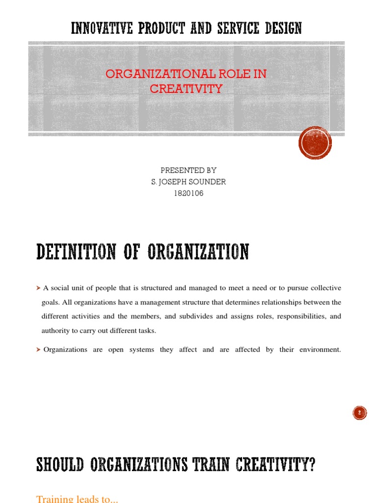 (Organizational Role in Creativity) PDF | PDF | Creativity | Innovation