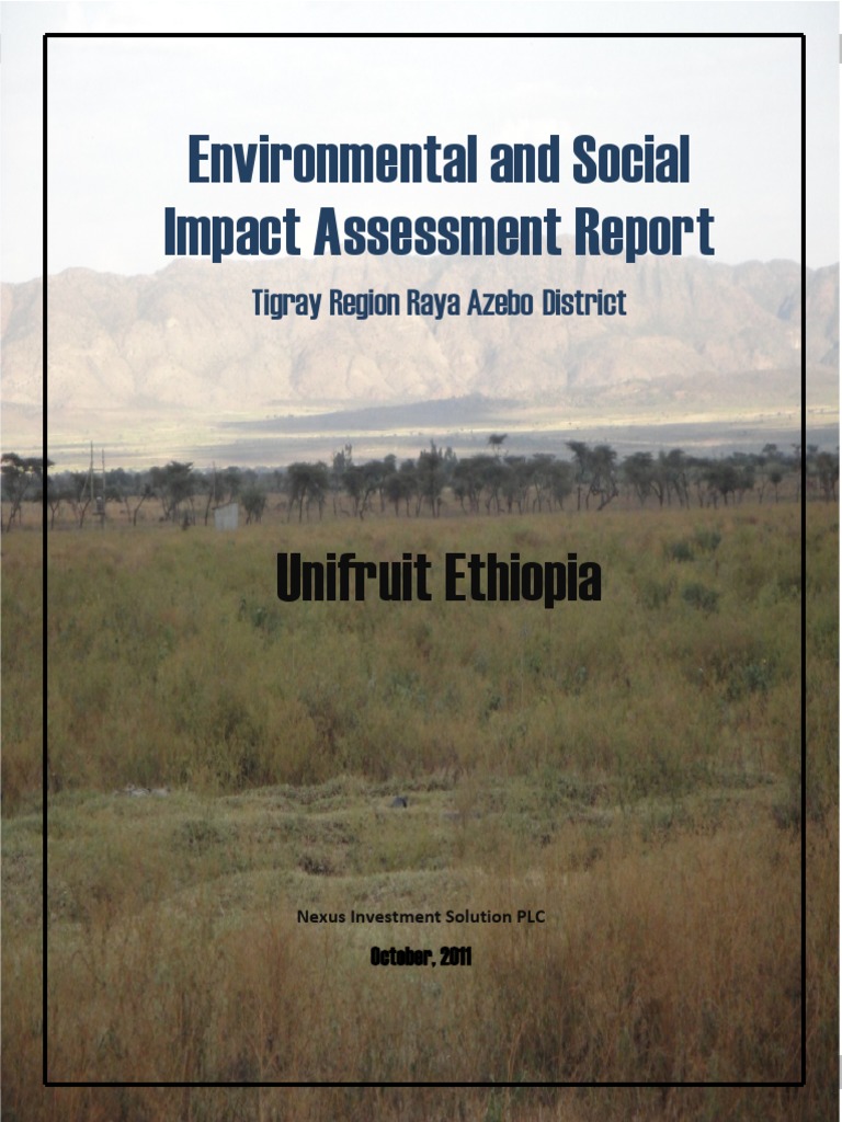 Unifruit - Mekele, Ethiopia - EISA | PDF | Environmental Impact Assessment | Environmental ...