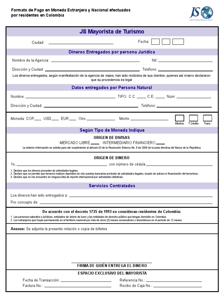 JS-Formulario Sarlaft | PDF | Bancos | Dinero