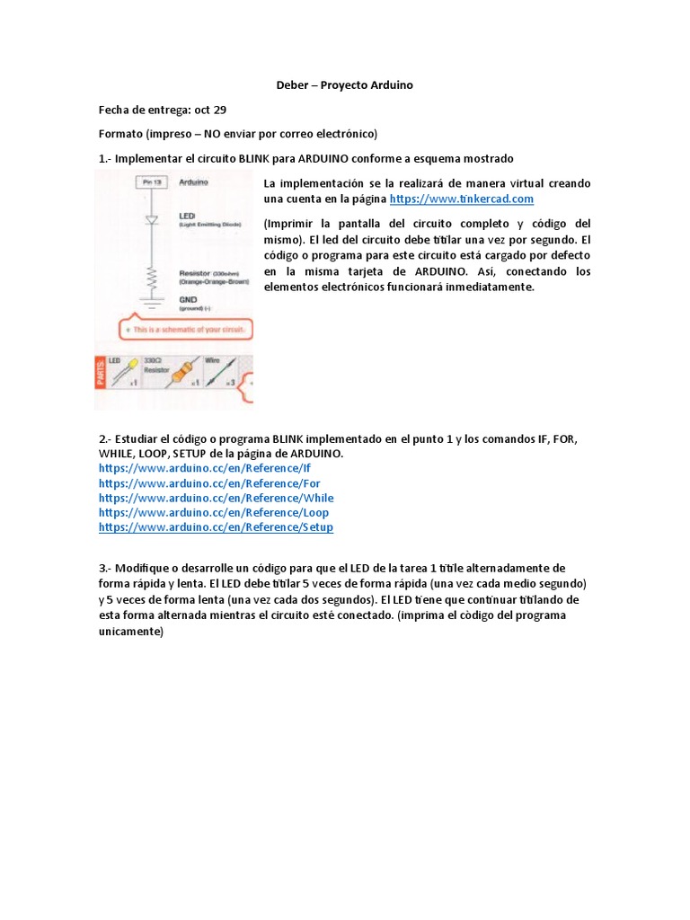 Arduino Homework | PDF