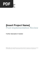 Post Implementation Review Report: Template | PDF | Goal | Reliability ...
