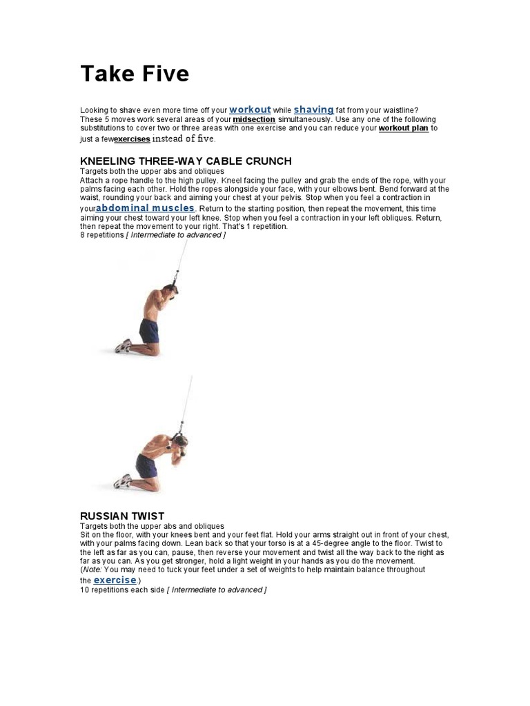 Five Abs Excercises | PDF | Sports