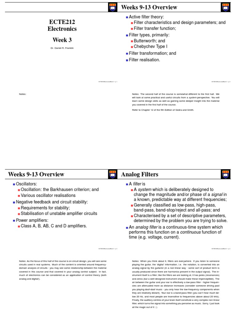 3 - Active Filters | PDF | Electronic Filter | Filter (Signal Processing)
