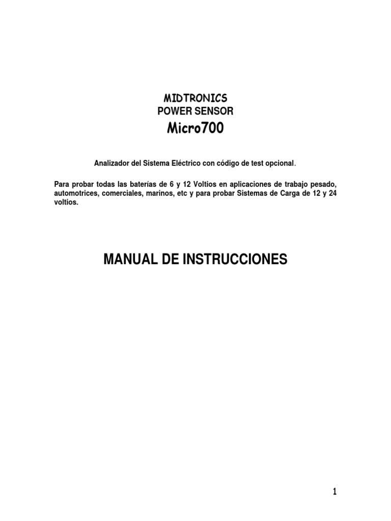 3.manual Micro-700 | PDF | Rectificador | Arranque