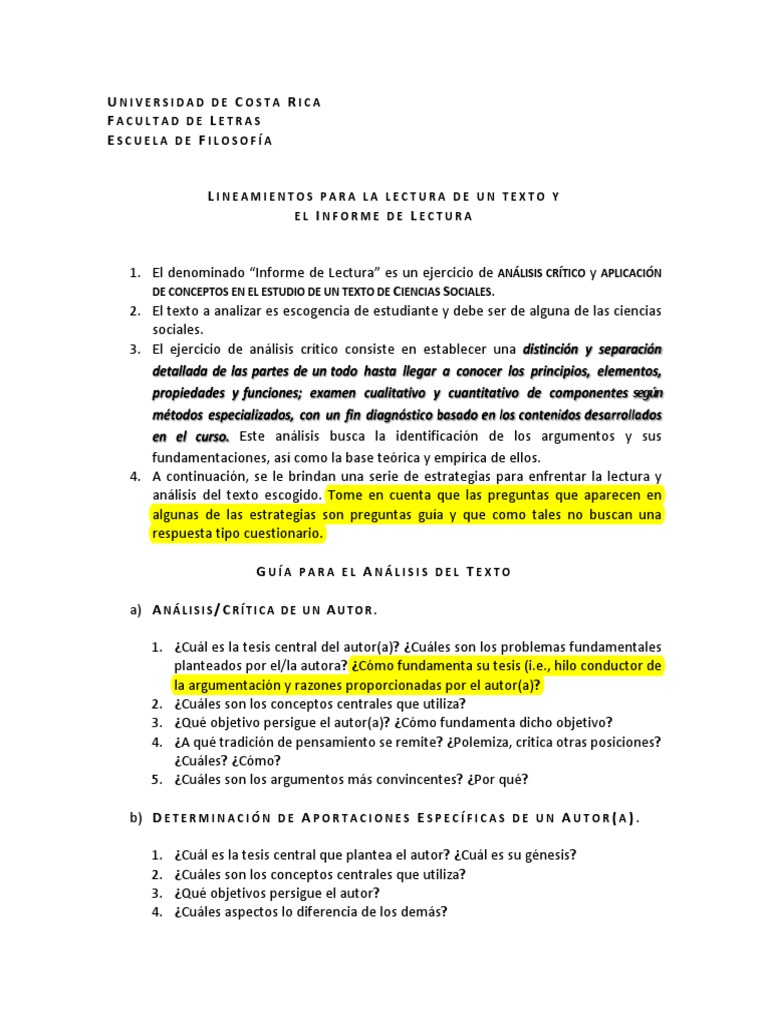 Lineamientos para El Informe de Lectura | PDF | Empirismo | Ciencia ... Lineamientos para El Informe de Lectura | PDF | Empirismo | Ciencia ...