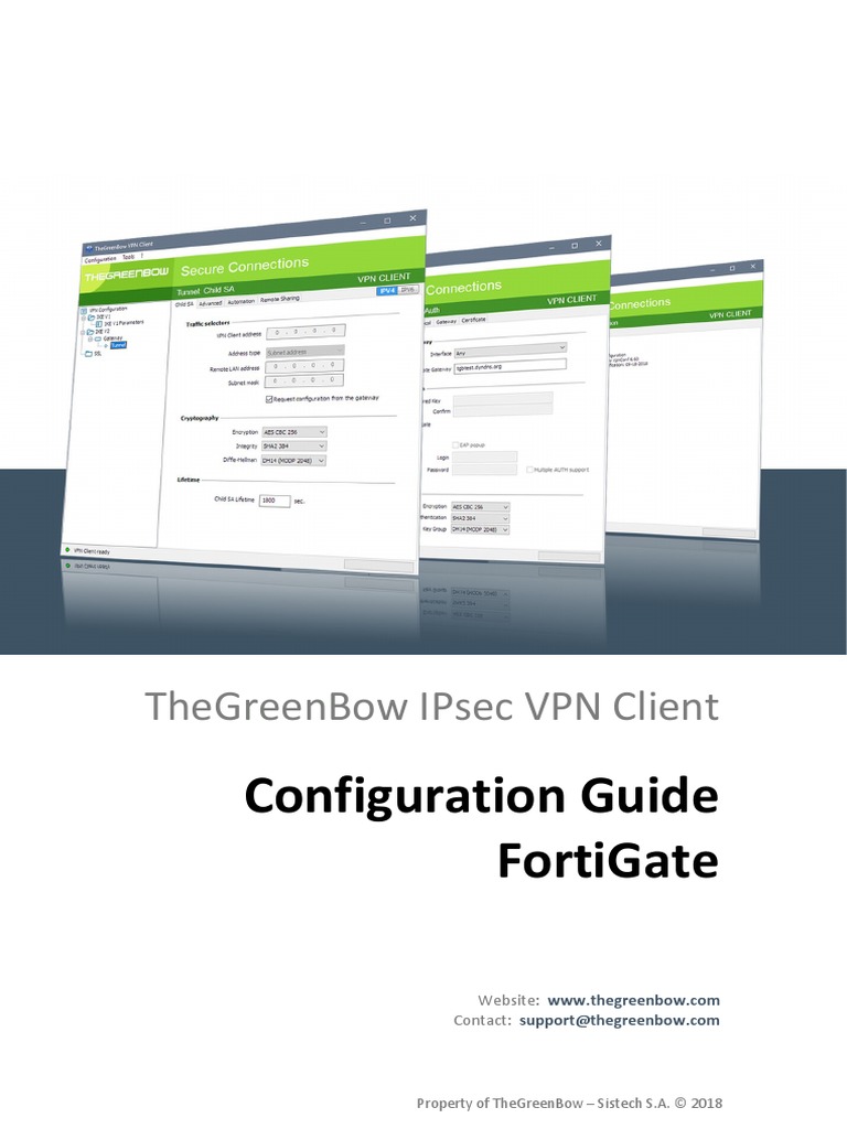Configuration Guide Fortigate: Thegreenbow Ipsec VPN Client | PDF