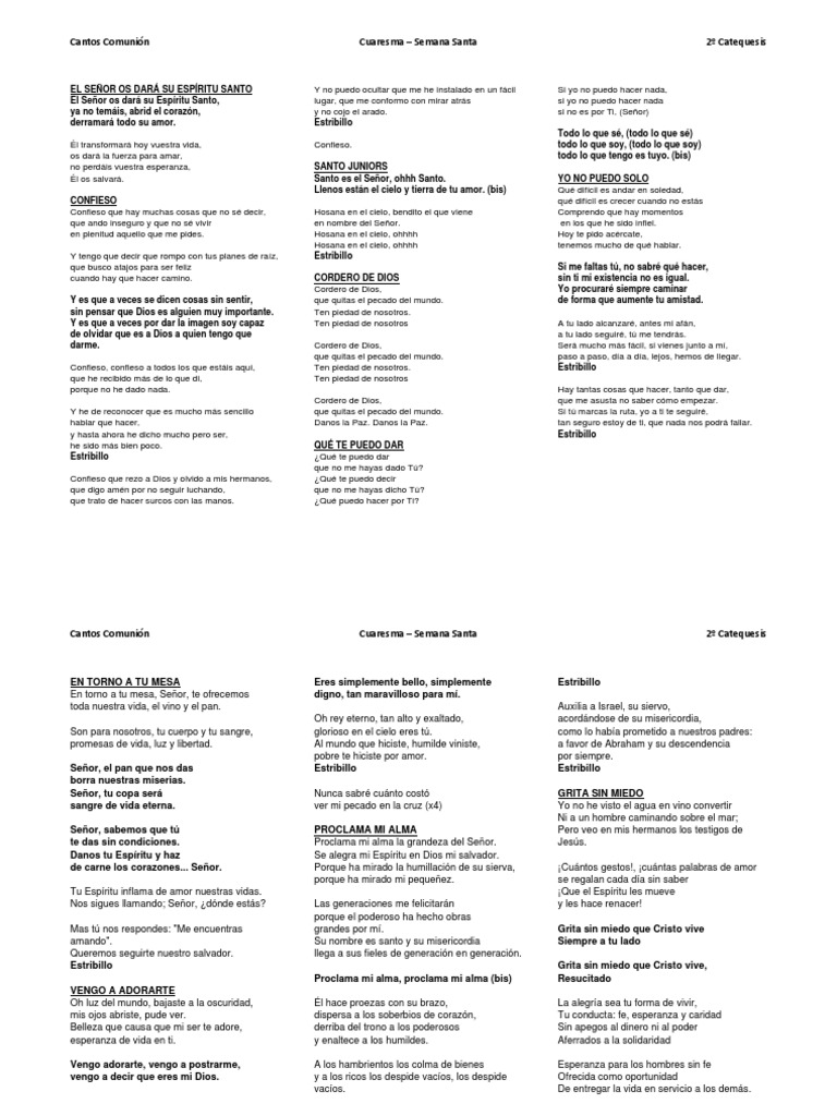 Cantos Cuaresma-Semana Santa | PDF | Amor | Cristo (título)