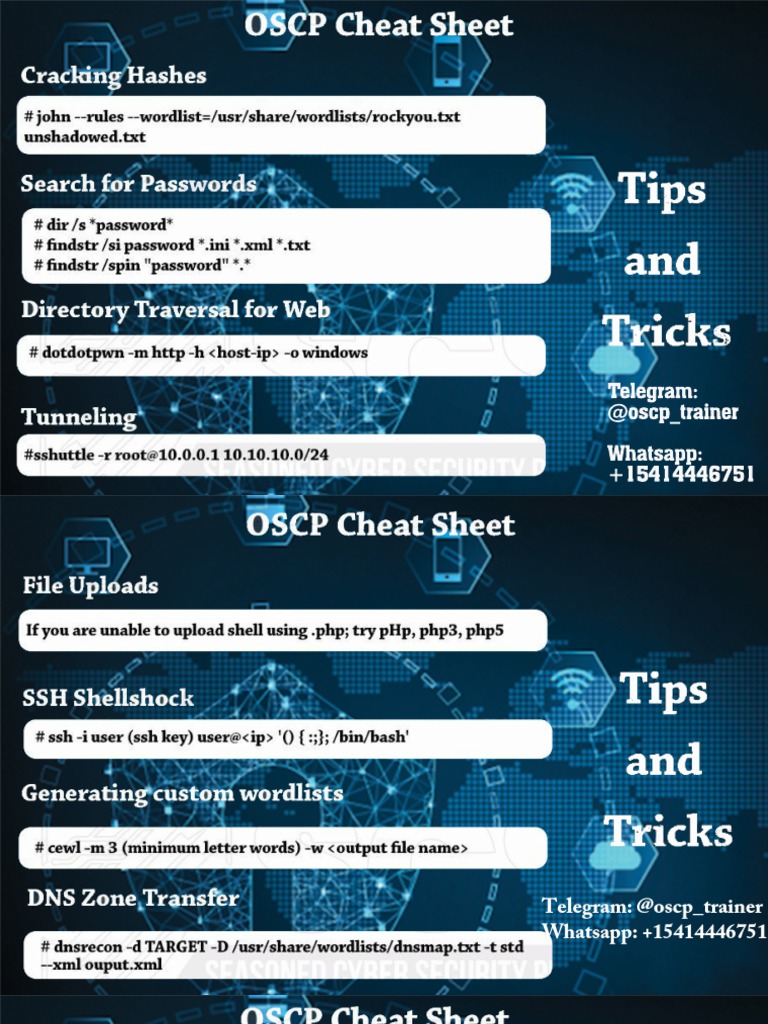 Oscp Cheatsheet2020 | PDF