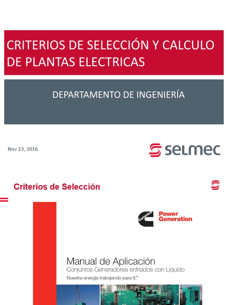 Criterios de Seleccion y Calculo de Plantas | PDF | Vatio | Energia electrica