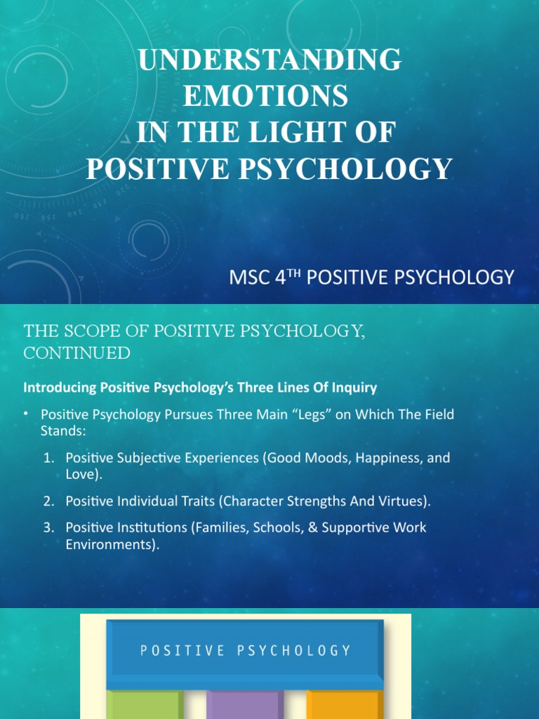 2 - Understanding Emotions | PDF | Flow (Psychology) | Positive Psychology