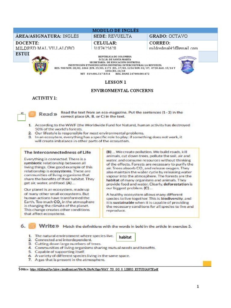 Módulo Inglés Octavo | PDF