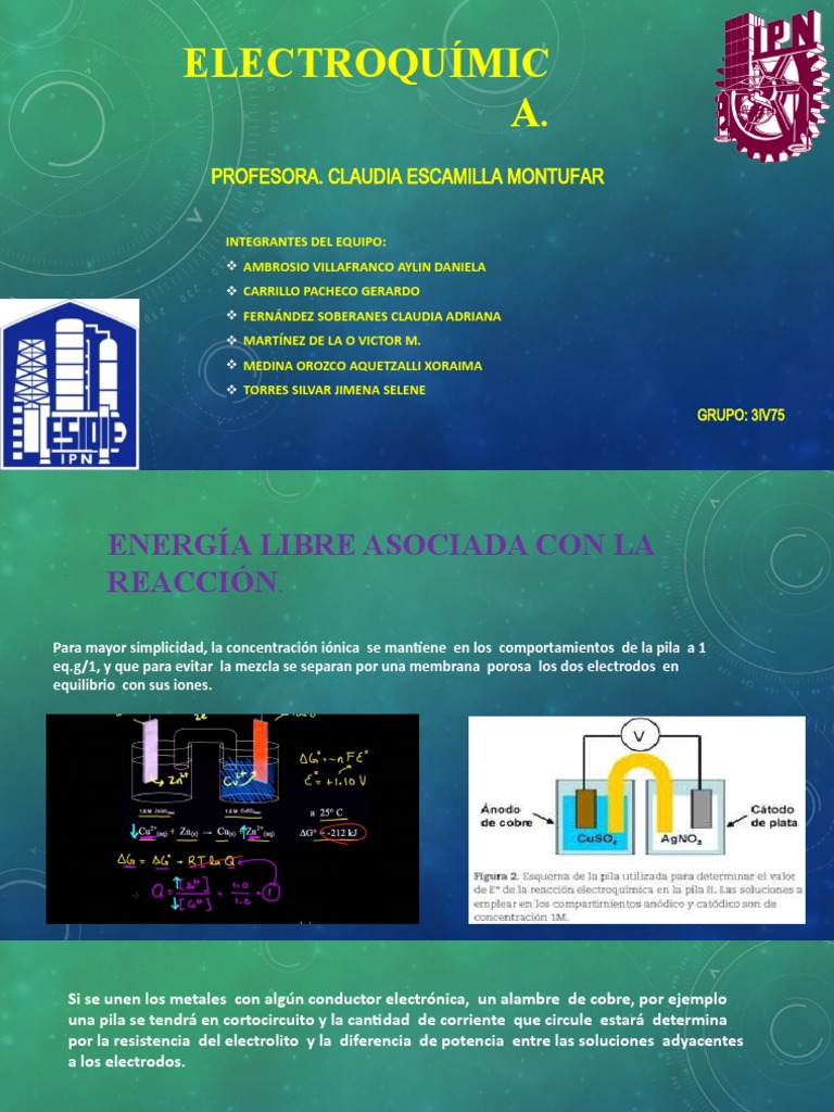 Electroquimica Presentacion | PDF | Redox | Electroquímica
