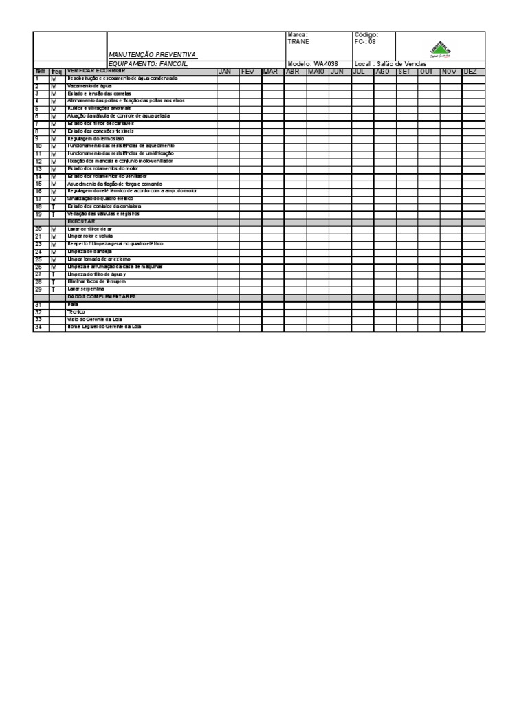 Check - List - Fan Coil Leroy Merlin | PDF