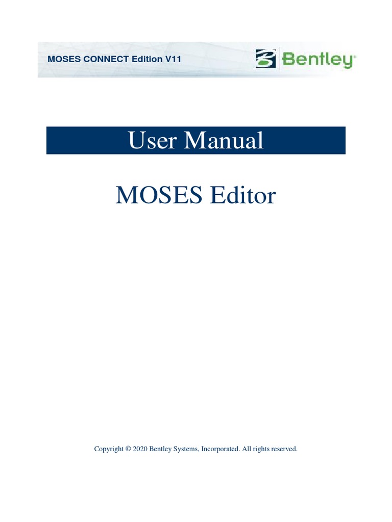 User Manual: MOSES Editor | PDF | Software | System Software
