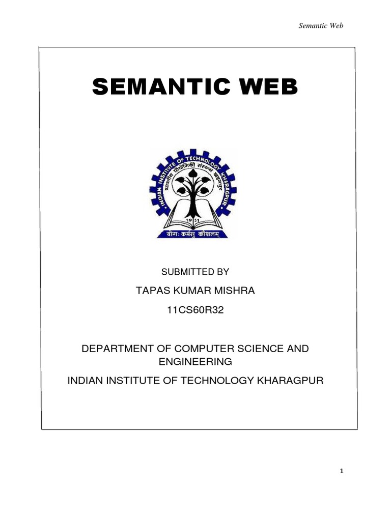 SEMANTIC WEB Report | PDF | Resource Description Framework | Semantic Web