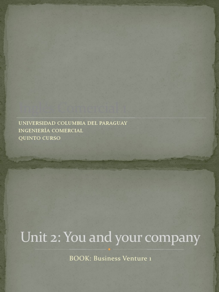 Business Venture Unit 2 | PDF | Business