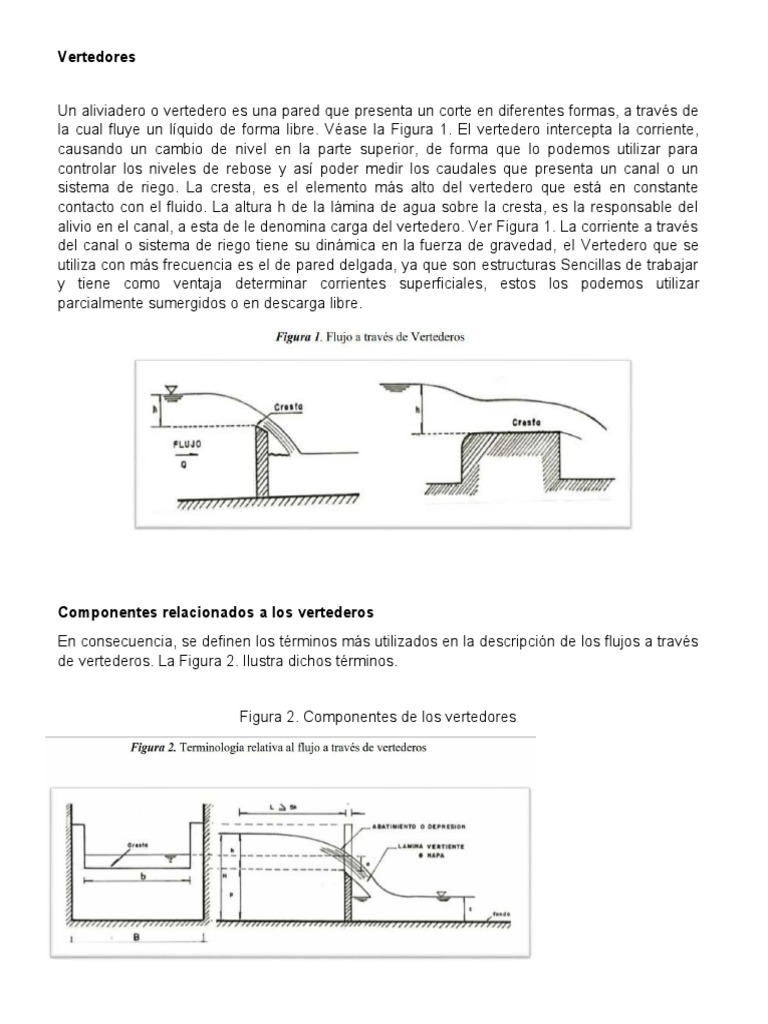 VERTEDEROS | PDF | Líquidos | Mecánica de fluidos