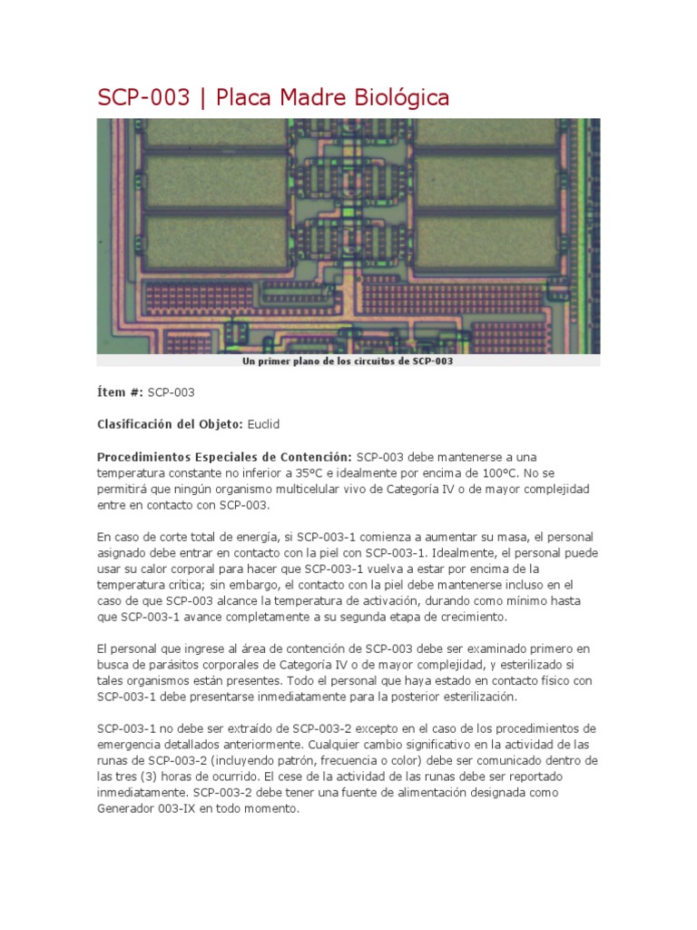 SCP 003 | PDF | Organismos | Importar