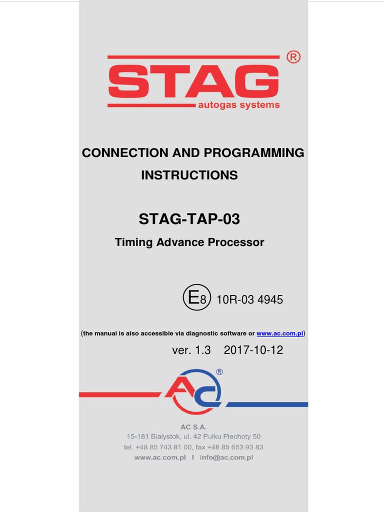 STAG-TAP-03: Connection and Programming Instructions | PDF | Ignition ...