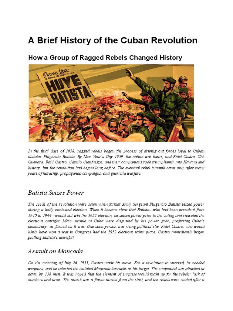 A Brief History of The Cuban Revolution | Fidel Castro | Cuban Revolution