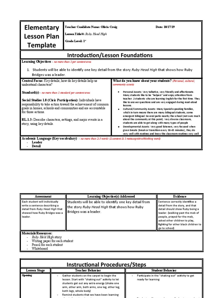 Ruby Bridges Lesson | Download Free PDF | Lesson Plan | Teachers