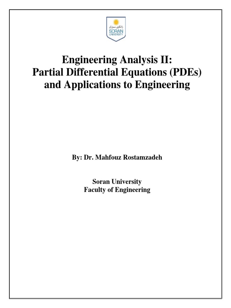 Engineering Analysis Ii: Partial Differential Equations (Pdes) and ...