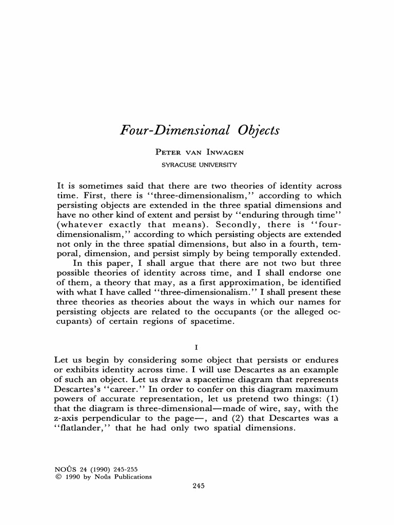 4D Objects PDF | PDF | Dimension | Space