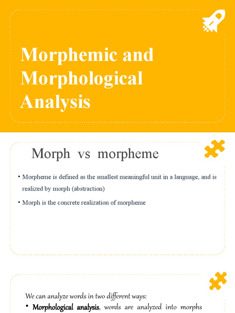 3 4 Morphemic & Morphological Analysis | Download Free PDF | Morphology ...