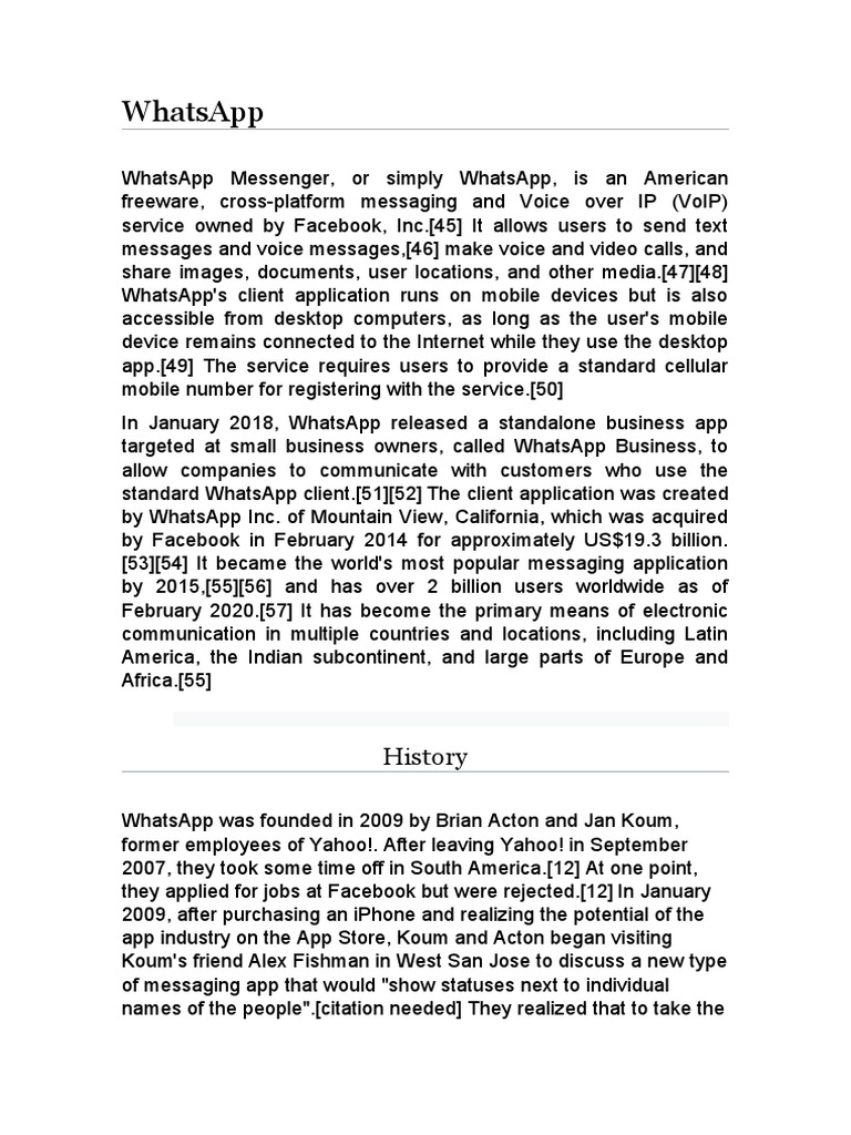 Whats App | PDF | Computer Mediated Communication | Digital Technology