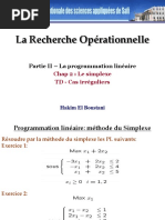 La Programmation Linéaire EXERCICES CORRIGES | PDF | Optimisation linéaire