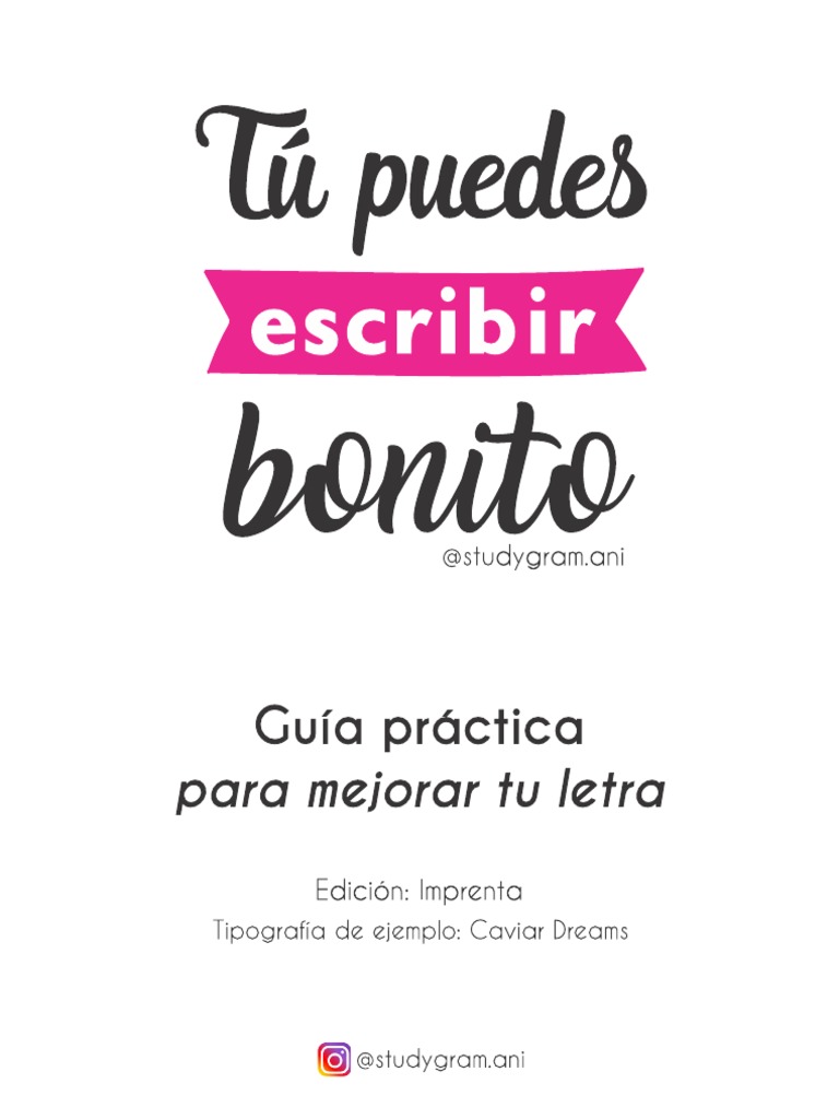 Tú Puedes Escribir Bonito | PDF