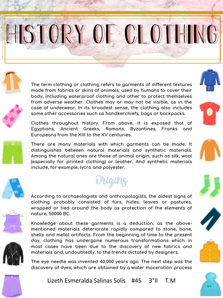 History of Clothing PDF | PDF | Dress | Clothing