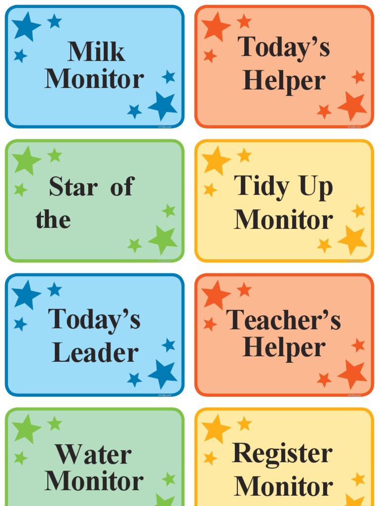 Classroom-Monitor Badges | PDF | Games & Activities | Social Science