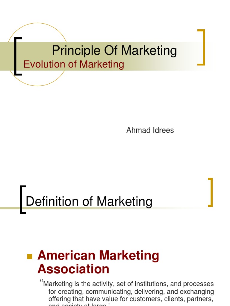 Principle of Marketing | PDF | Customer | Marketing