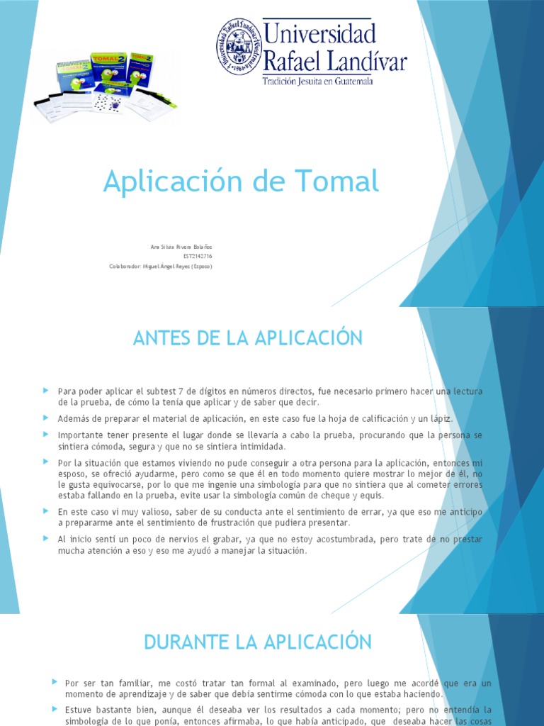 Aplicación de Tomal | PDF | Cognición | Science