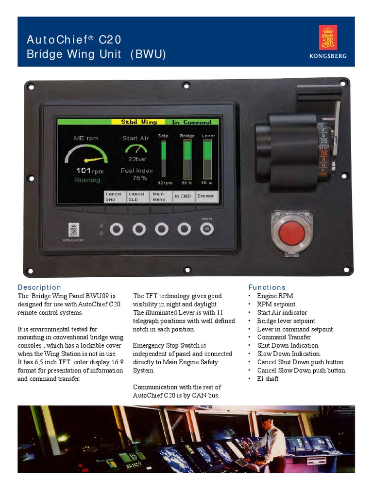 Bridge Wing Unit (Bwu) : Autochief C20 | PDF | Manufactured Goods ...