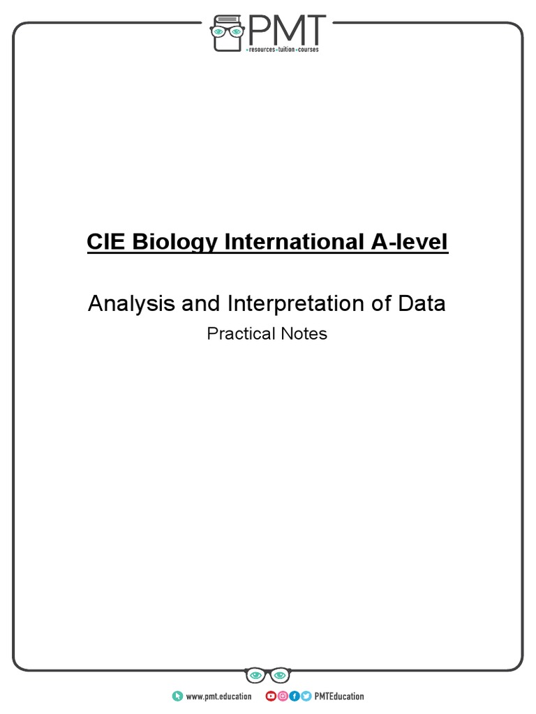 A-Level Biology Data Analysis Guide | PDF | Statistical Hypothesis ...
