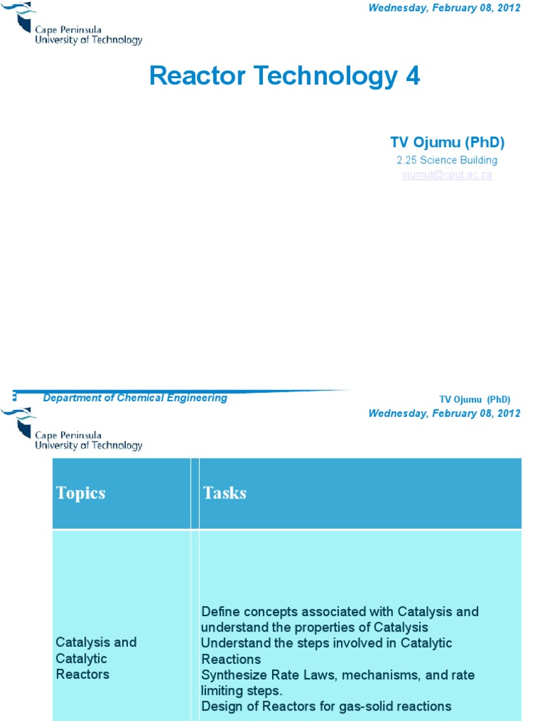 Catalysis and Reactor Design Overview | PDF | Catalysis | Adsorption