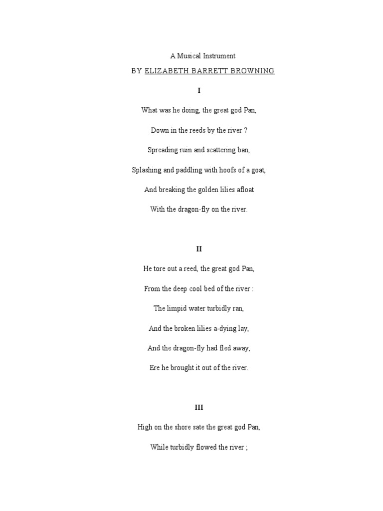 A Musical Instrument PauShel | PDF | Poetry | Emotions