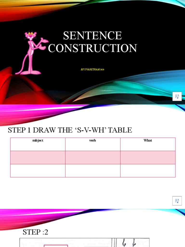 Sentence Construction 2 | PDF