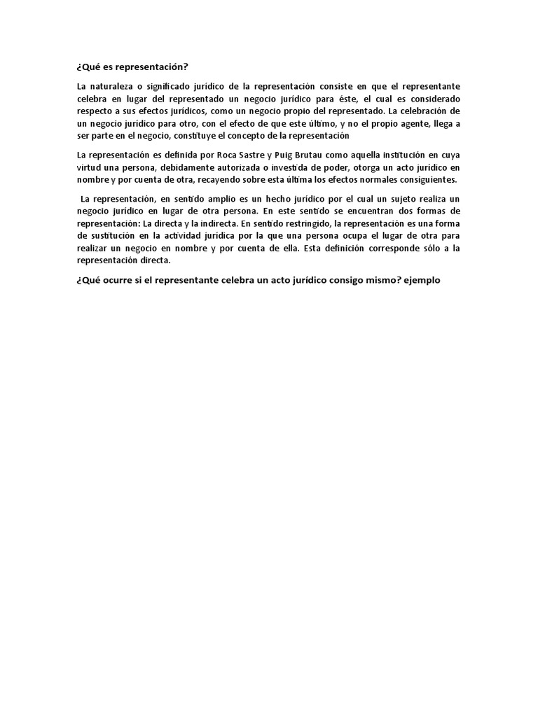 Qué Es Representación | PDF