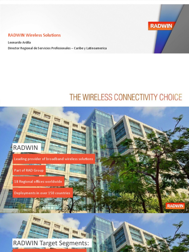 RADWIN Portfolio | PDF | Mimo | Cellular Network