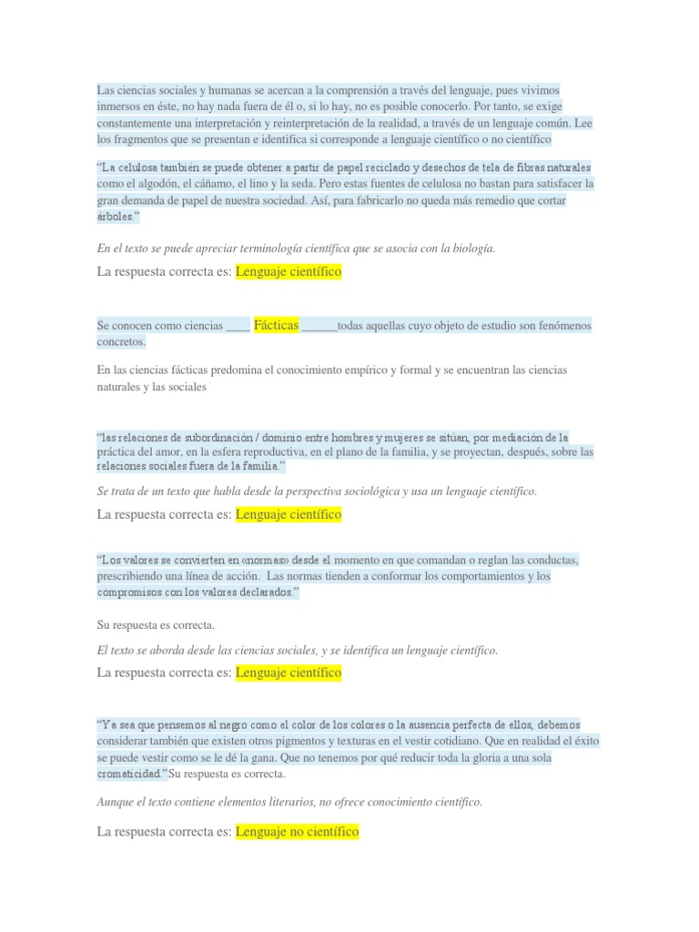 Cuestionario - Actividad - Formativa7 - El Lenguaje - de - Las - Ciencias | PDF | Papel ...