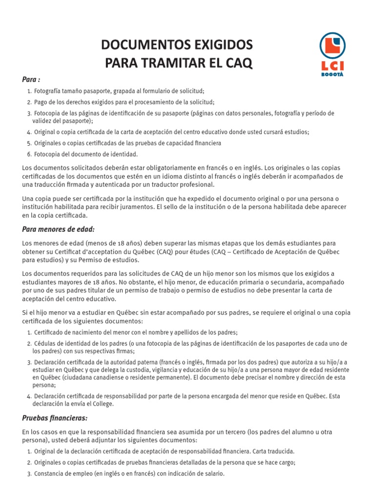 Requisitos CAQ PDF | PDF | Gobierno y personalidad | Gobierno