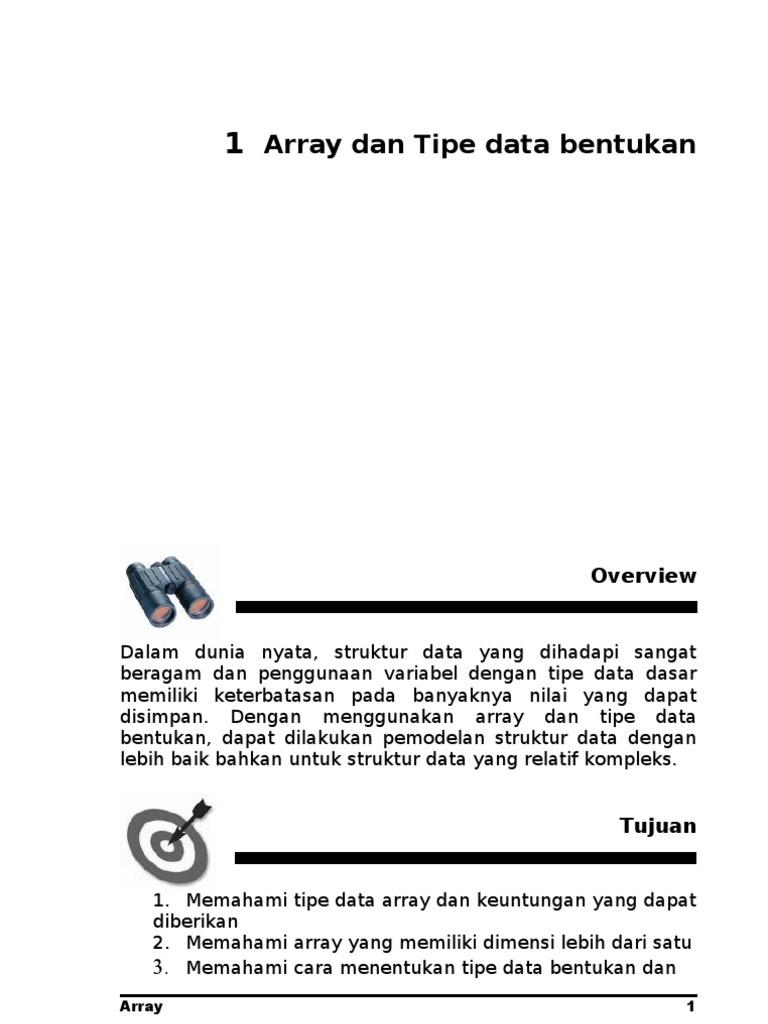 Bab VI Poltek - Array Dan Tipe Data Bentukan | PDF