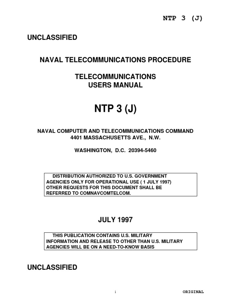 NTP 3 | PDF | United States Department Of Defense | Paragraph
